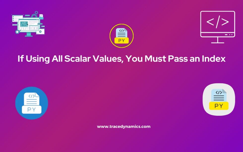 If Using All Scalar Values You Must Pass An Index Pandas Df Error